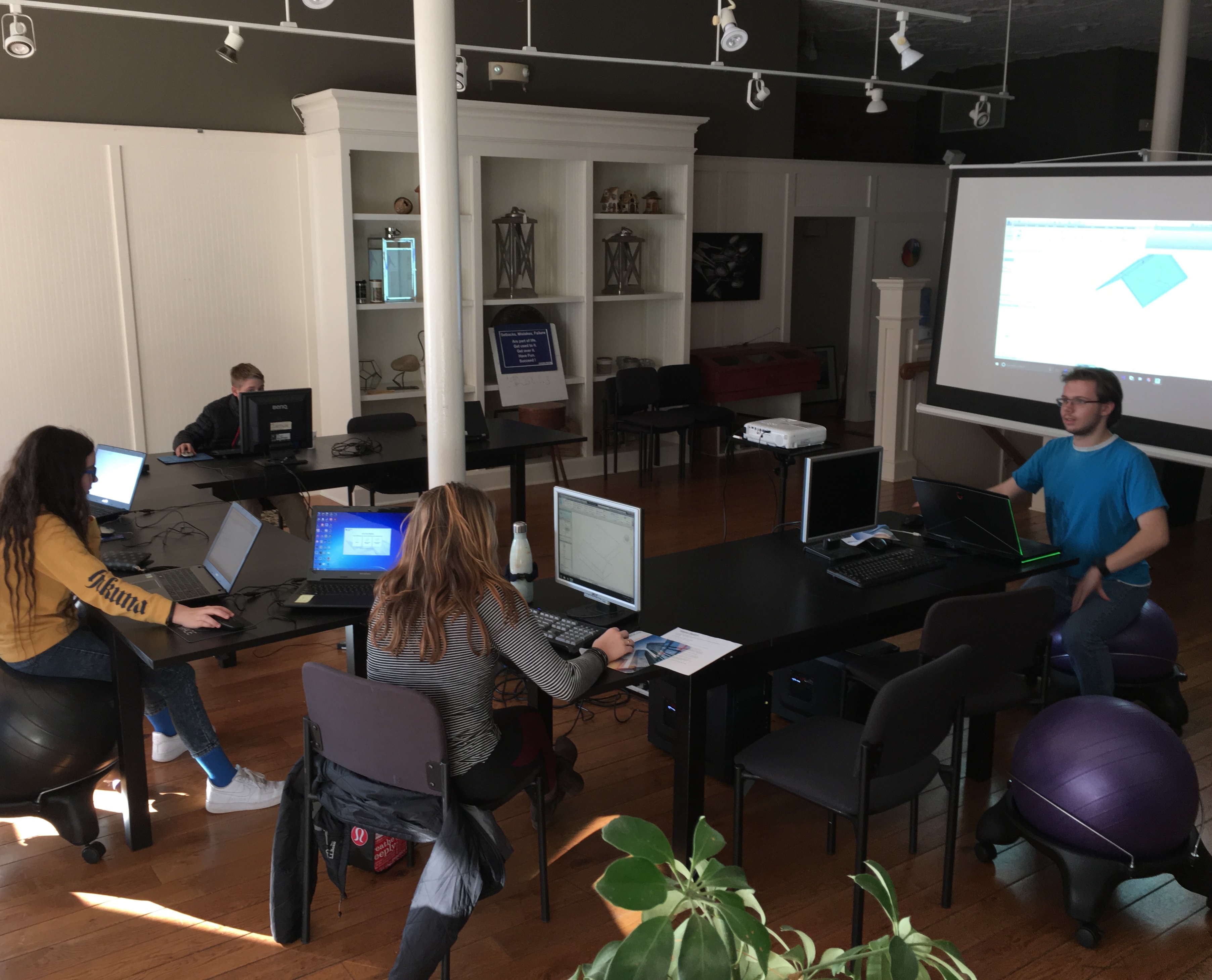 Architectural design class in our new temporary space - Robotics And Beyond
